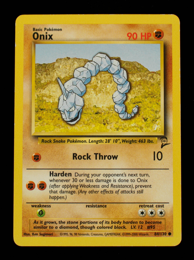 Onix 2000 Pokemon Base 2 Unlimited #84 | Barnebys
