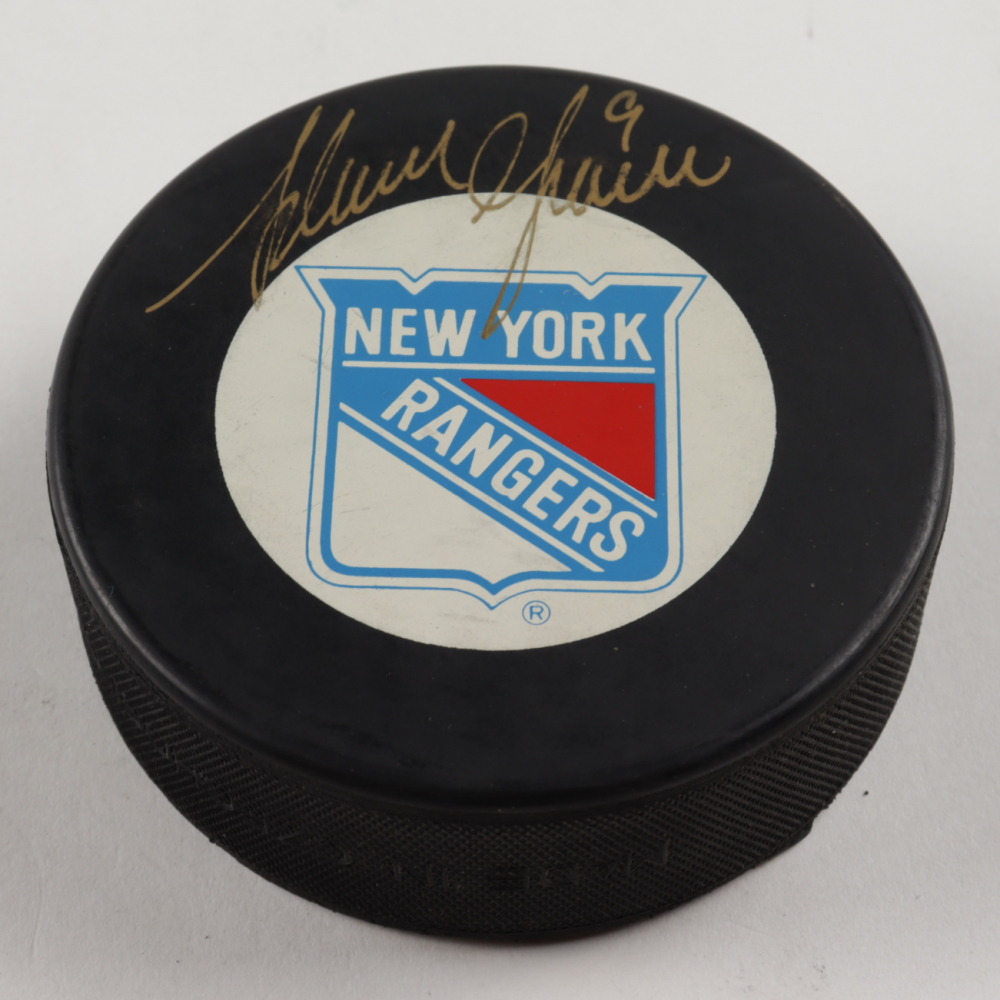 Adam Graves Signed Rangers Logo Hockey Puck (JSA COA) | Pristine Auction