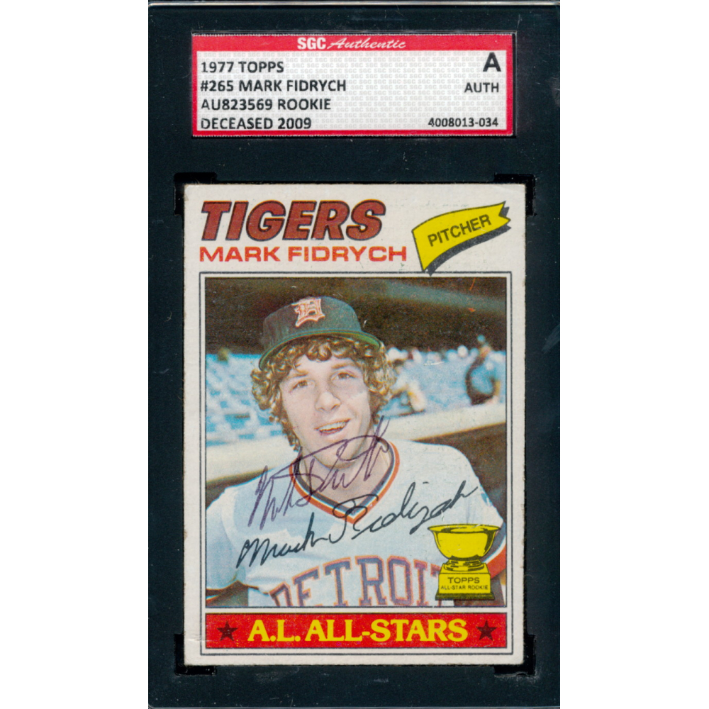 Mark Fidrych Signed 1977 Topps #265 RC (SGC Encapsulated) | Pristine Auction