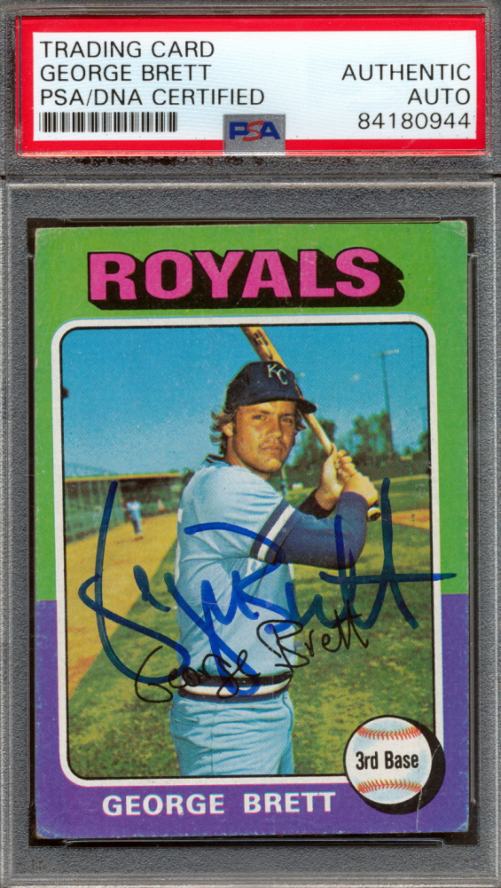 George Brett Signed 1975 Topps #228 RC (PSA Encapsulated) | Pristine ...