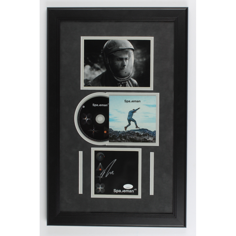 Nick Jonas Signed "Spaceman" 14.5x22.5 Custom Framed CD Cover Display ...