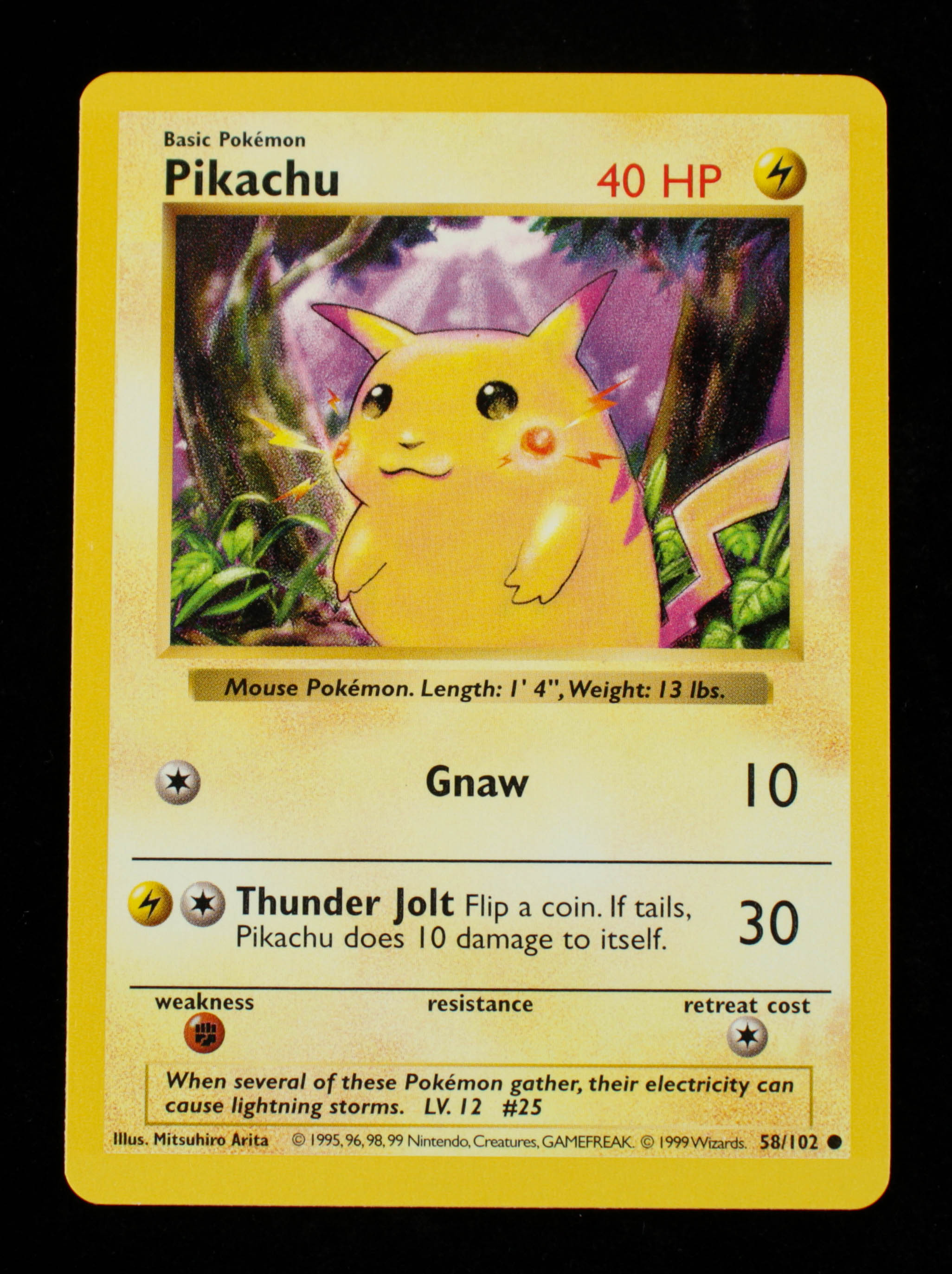 Pikachu 1999 Pokemon Base Shadowless #58 (Red cheeks) C | Pristine Auction