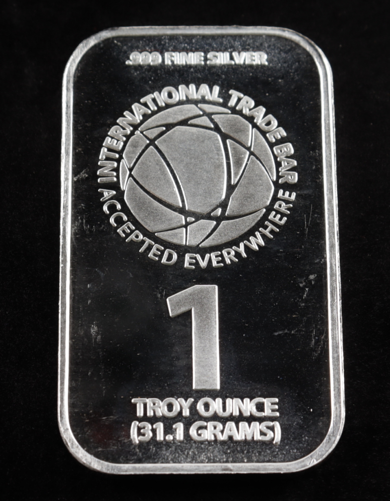 1 Oz .999 Fine Silver International Trade Silver Bullion Bar | Pristine ...