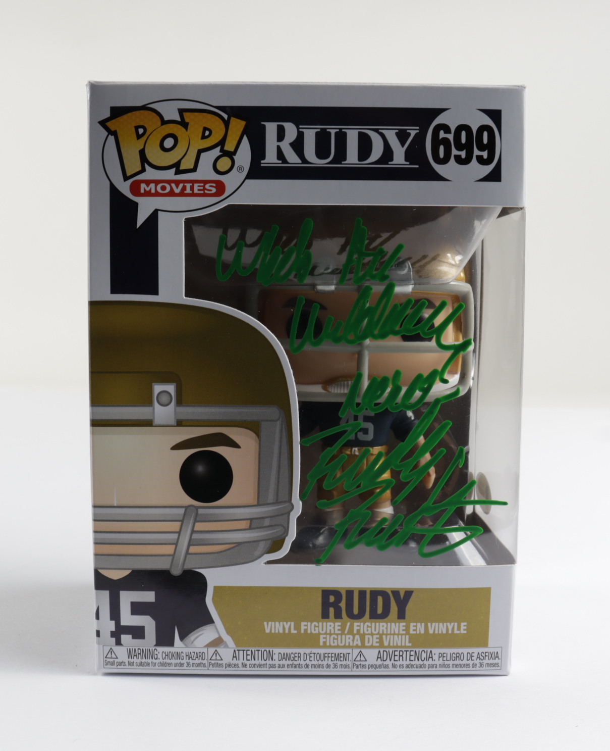 Rudy Ruettiger Signed "Rudy" #699 Rudy Funko Pop! Vinyl Figure ...