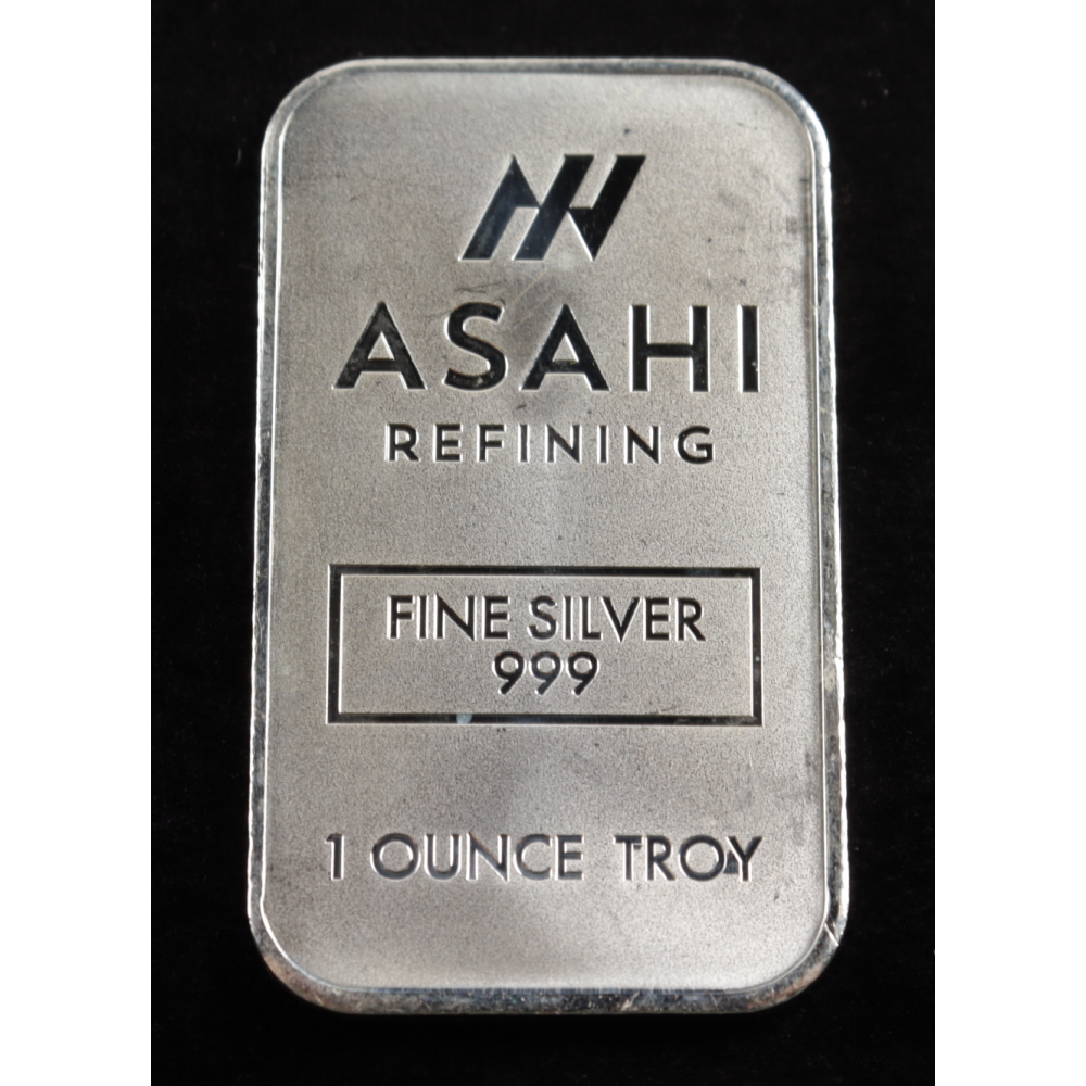 1 Oz .999 Fine Silver ASAHI Refining Silver Bullion Bar | Pristine Auction