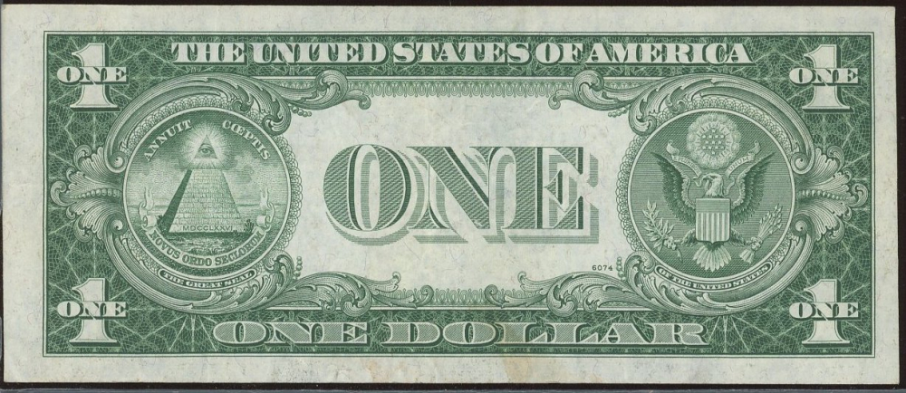 1935-E $1 One Dollar U.S. National Currency Blue Seal Bank Note ...