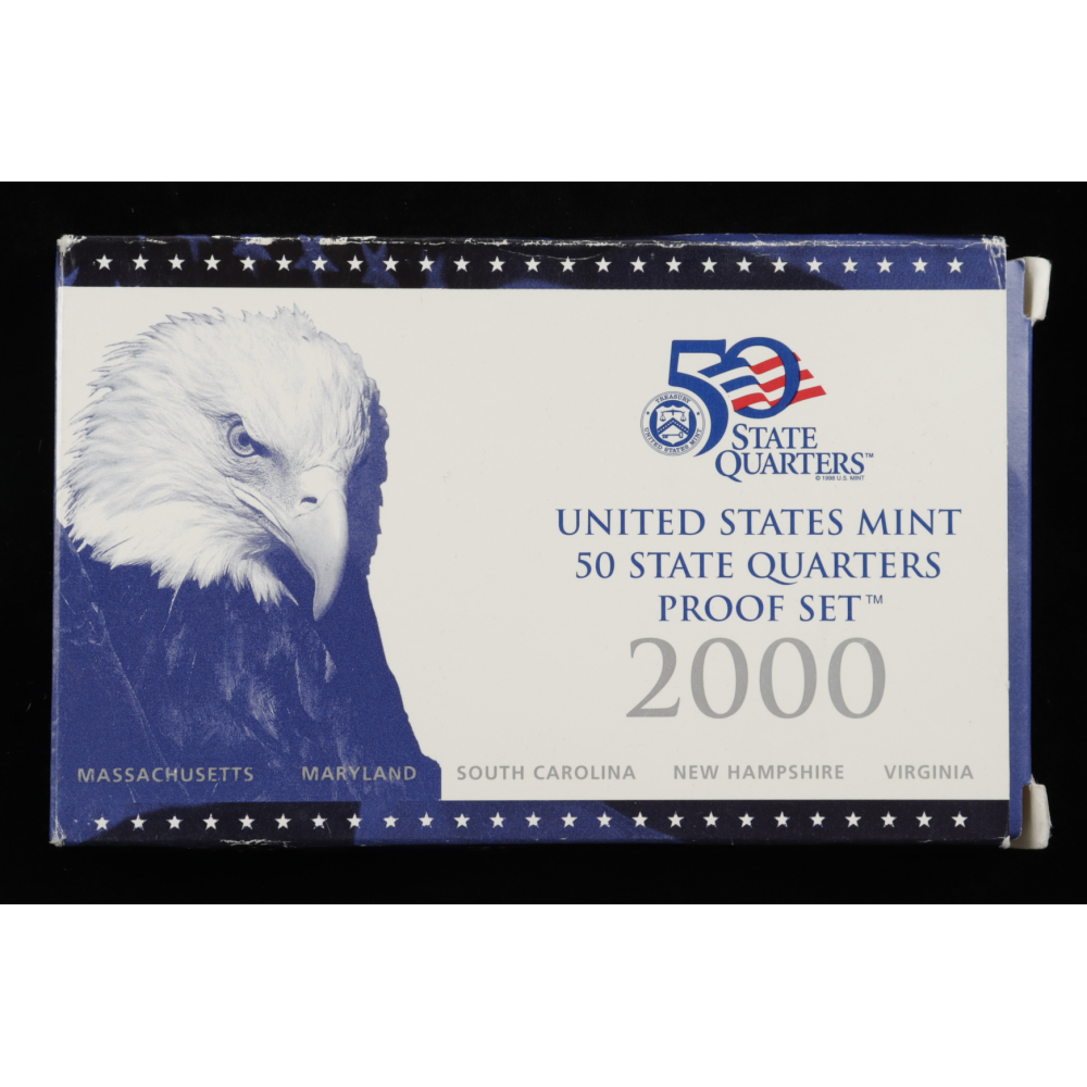 2000 United States Mint State Quarters Proof Set of (5) Coins ...