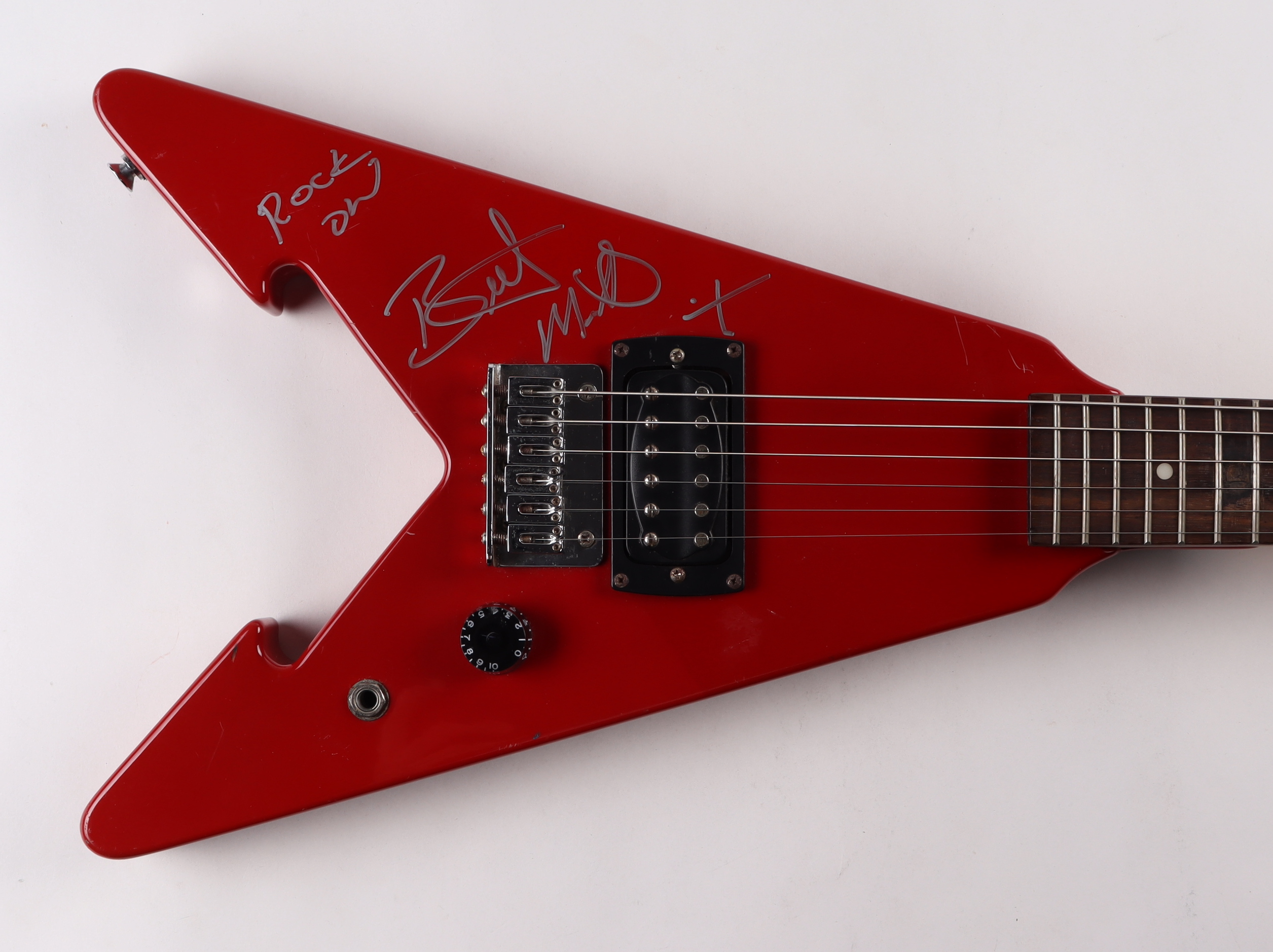 Bret Michaels Signed 35" Electric Guitar Inscribed "Rock On" (Beckett ...