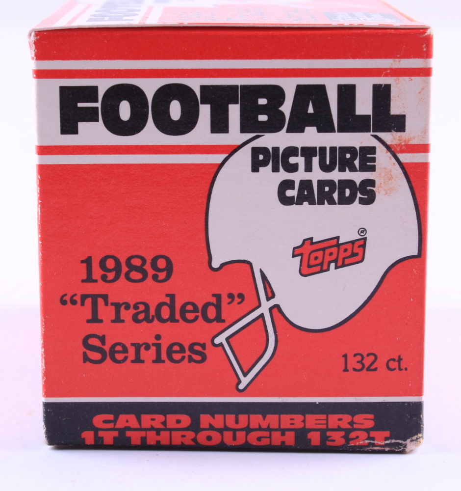 1989 Topps Football "Traded" Series Box with #43T Mike Alexander, #35T ...