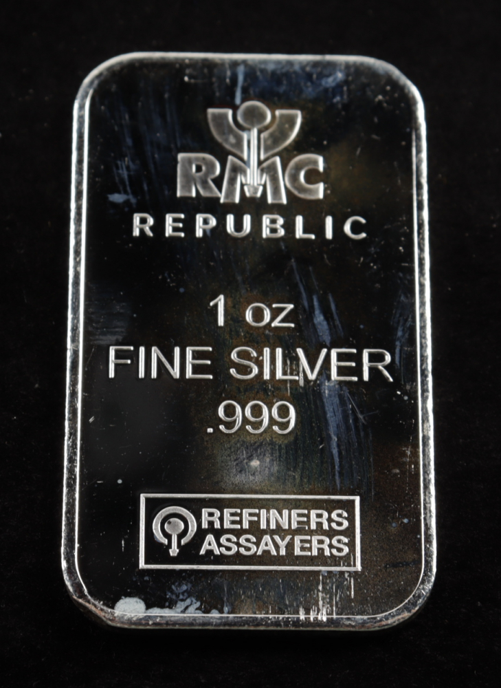 1 Oz .999 Fine Silver RMC Republic Silver Bullion Bar | Pristine Auction