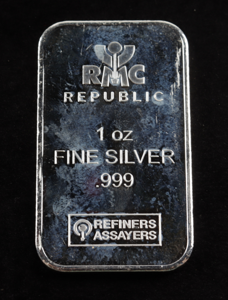 1 Oz .999 Fine Silver RMC Republic Silver Bullion Bar | Pristine Auction