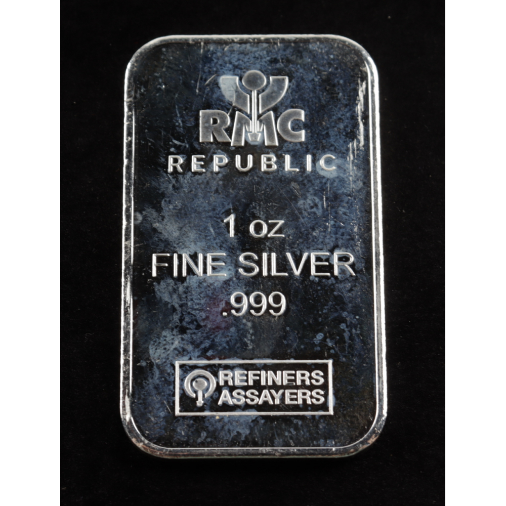 1 Oz .999 Fine Silver RMC Republic Silver Bullion Bar | Pristine Auction