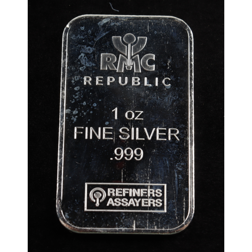 1 Oz .999 Fine Silver RMC Republic Silver Bullion Bar | Pristine Auction