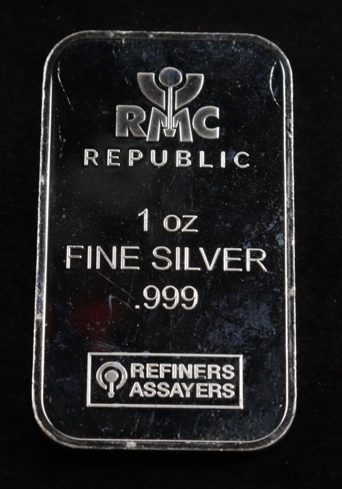 1 Oz .999 Fine Silver RMC Republic Silver Bullion Bar | Pristine Auction
