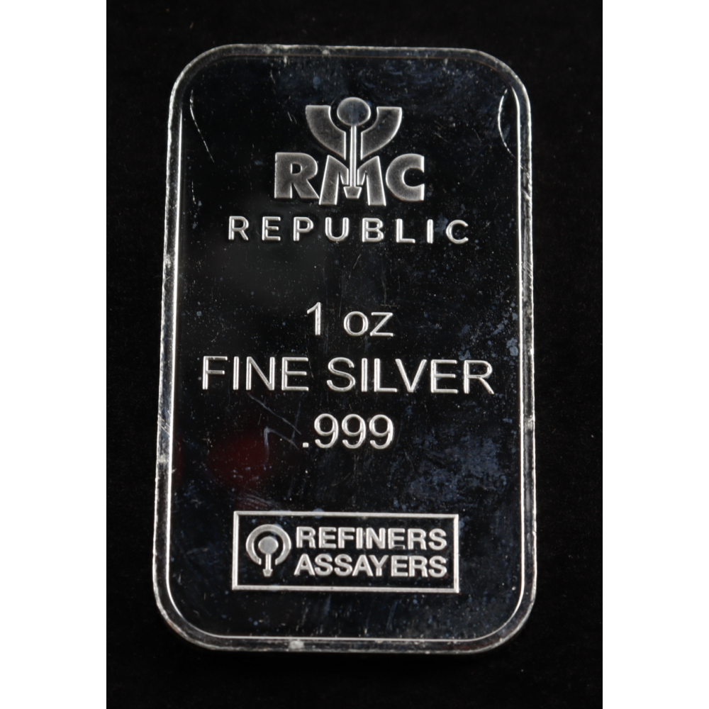 1 Oz .999 Fine Silver RMC Republic Silver Bullion Bar | Pristine Auction