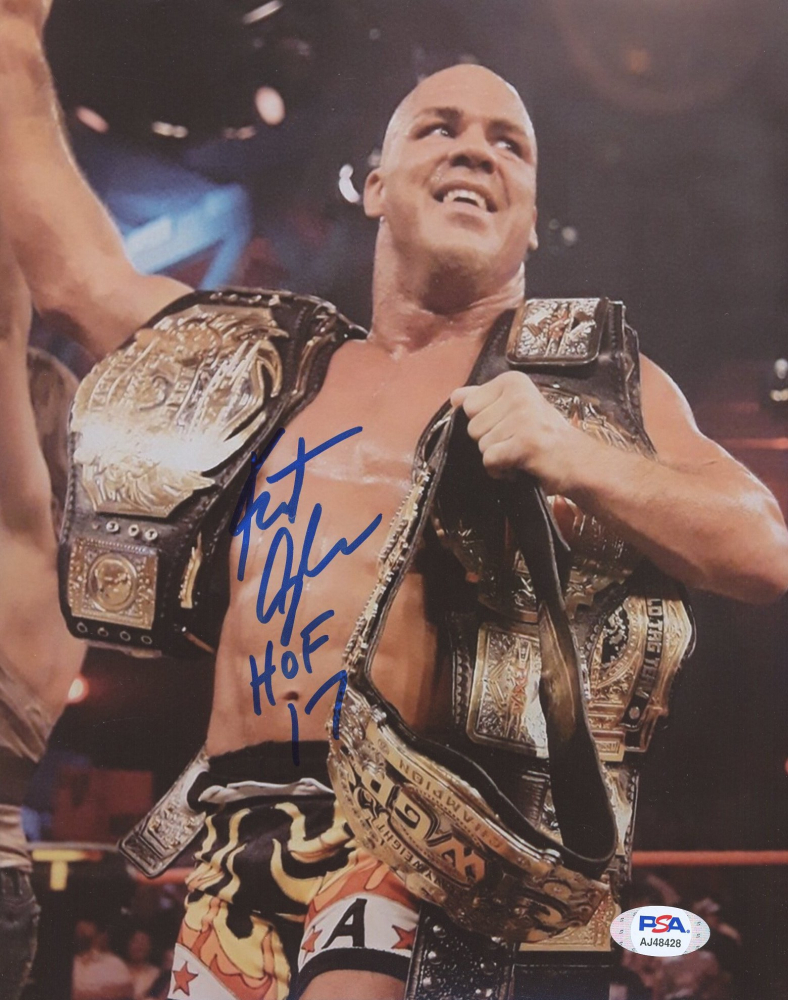 Kurt Angle Signed WWE 8x10 Photo Inscribed "HOF 17" (PSA) | Pristine ...