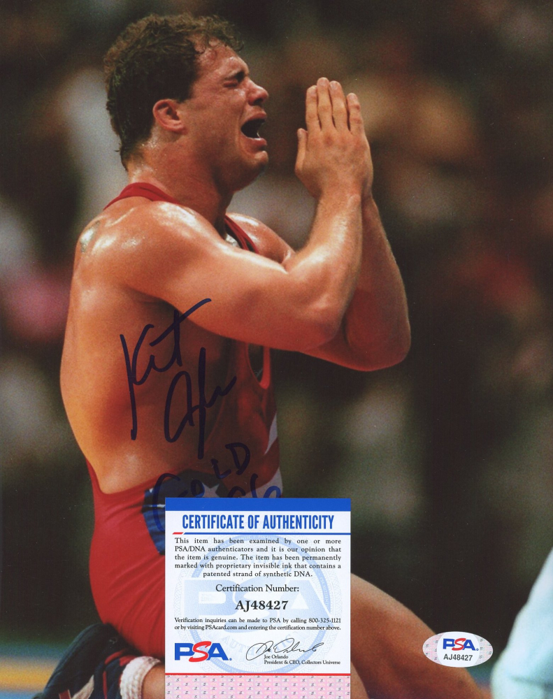 Kurt Angle Signed Team USA 8x10 Photo Inscribed "Gold 96" (PSA COA ...