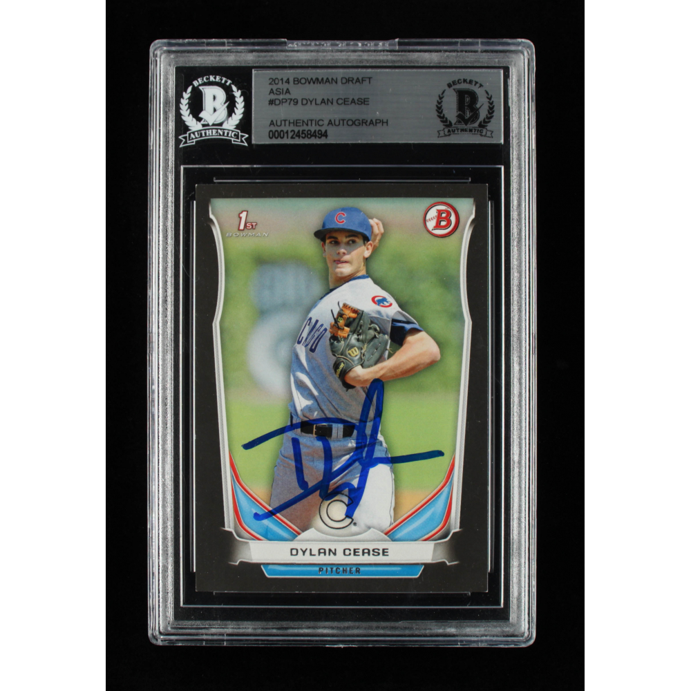Dylan Cease Signed 2014 Bowman Draft Asia #DP79 (BGS Encapsulated ...