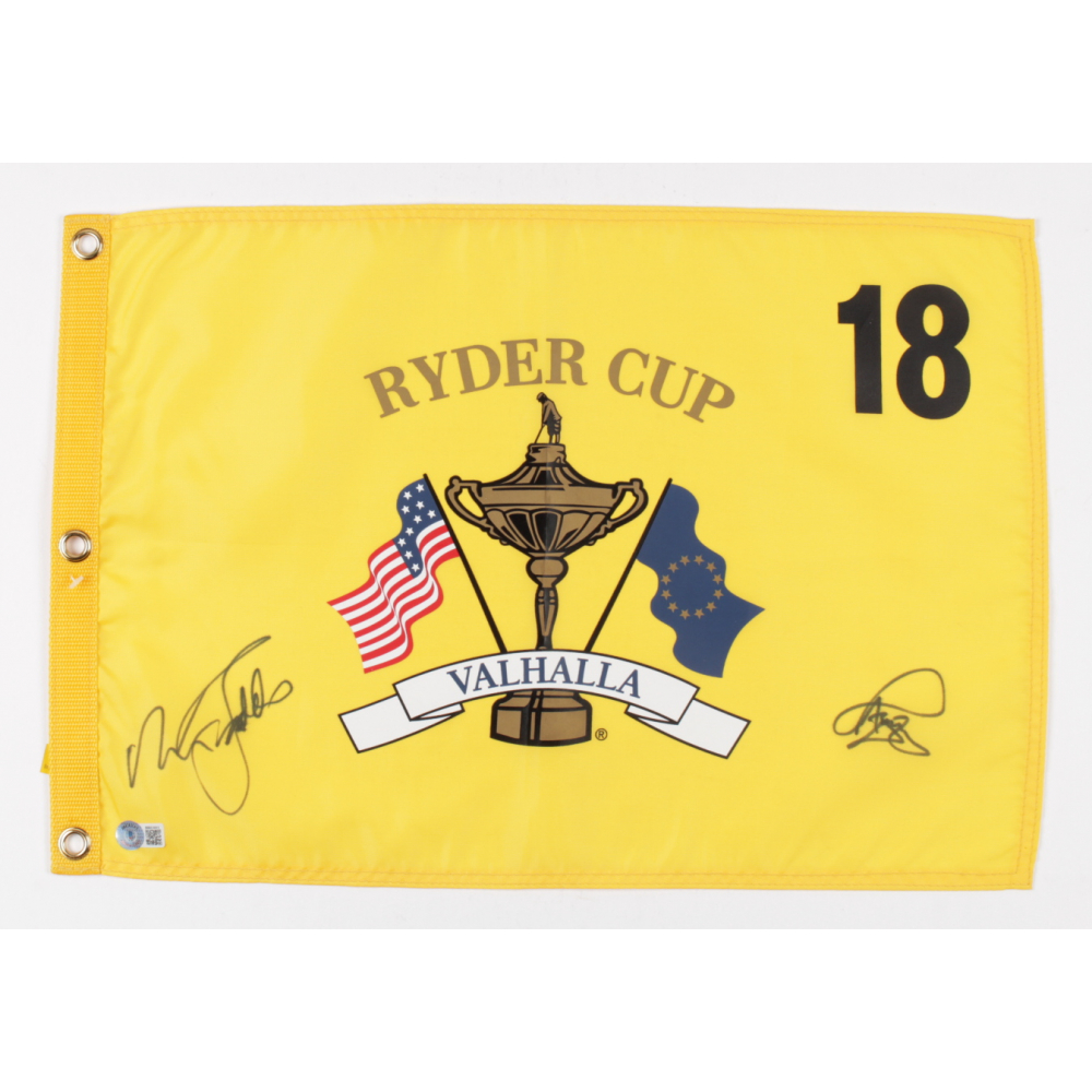 Nick Faldo & Paul Azinger Signed Ryder Cup Golf Pin Flag (Beckett COA ...