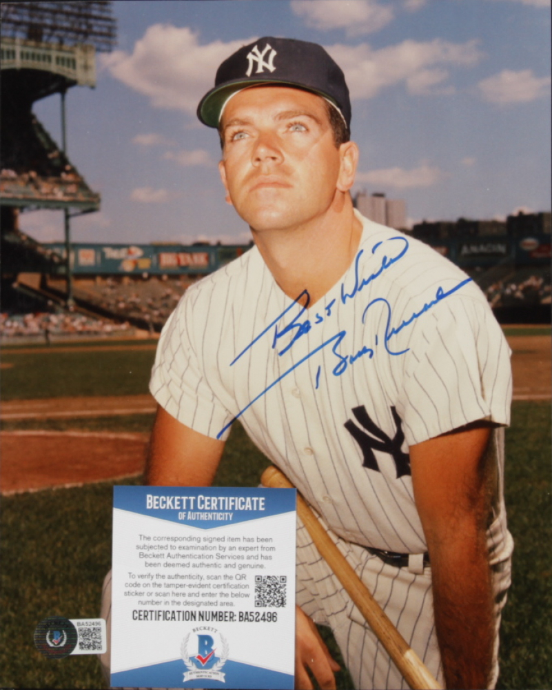 Bobby Richardson Signed Yankees 8x10 Photo Inscribed "Best Wishes ...