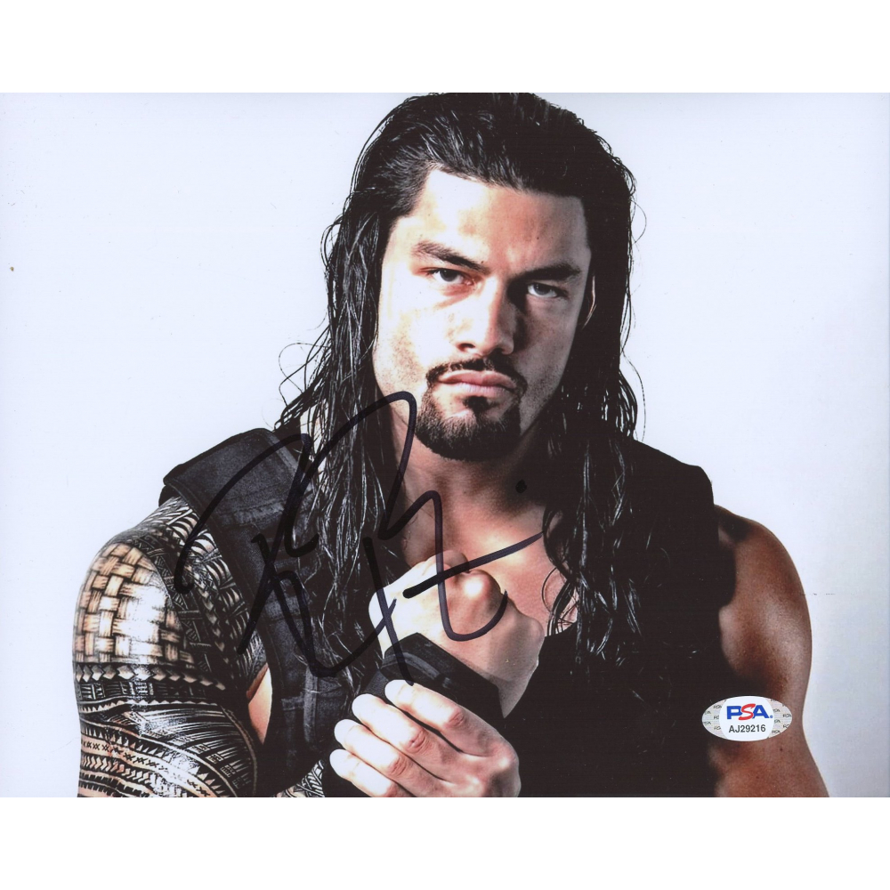 Roman Reigns Signed WWE 8x10 Photo (PSA) | Pristine Auction