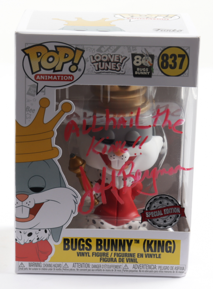 Jeff Bergman Signed "Looney Tunes" #837 Bugs Bunny (King) Funko Pop ...