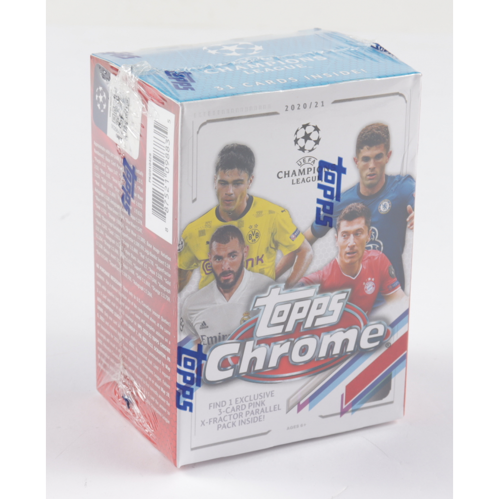 2020-21 Topps UEFA Champions League Chrome Soccer Blaster Box with (7 ...
