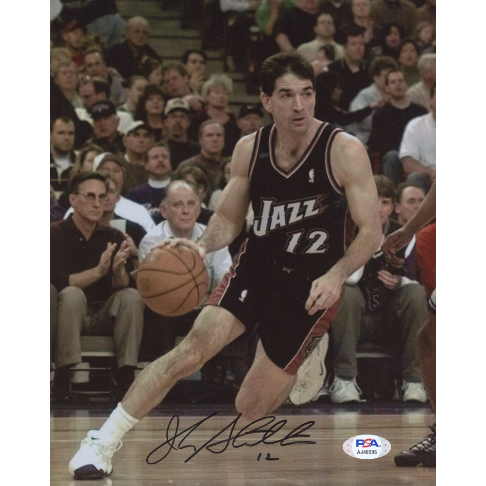 John Stockton Signed Jazz 8x10 Photo (PSA) | Pristine Auction