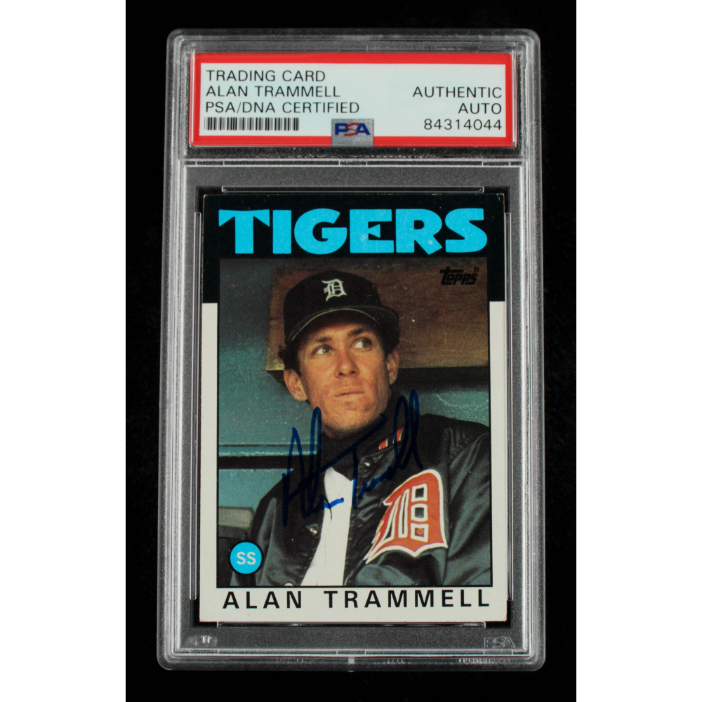 Alan Trammell Signed 1986 Topps #130 (PSA Encapsulated) | Pristine Auction