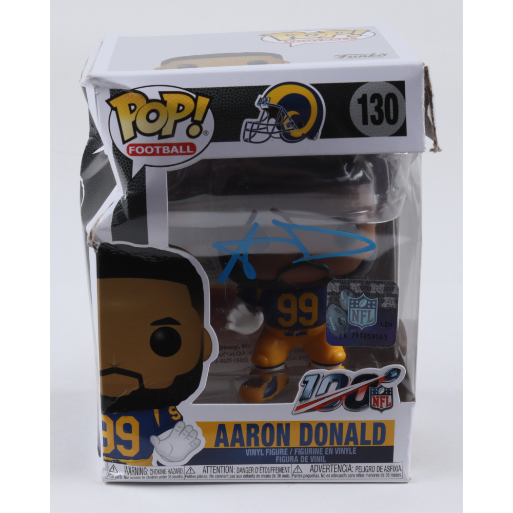 Aaron Donald Signed Rams #130 Funko Pop! Vinyl Figure (JSA COA) (See ...