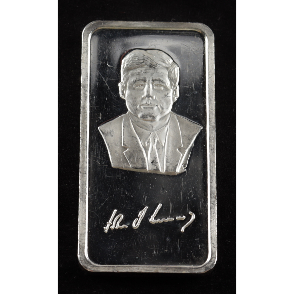 1 Oz .999 Fine Silver "John F. Kennedy" Hamilton Mint Silver Bullion ...