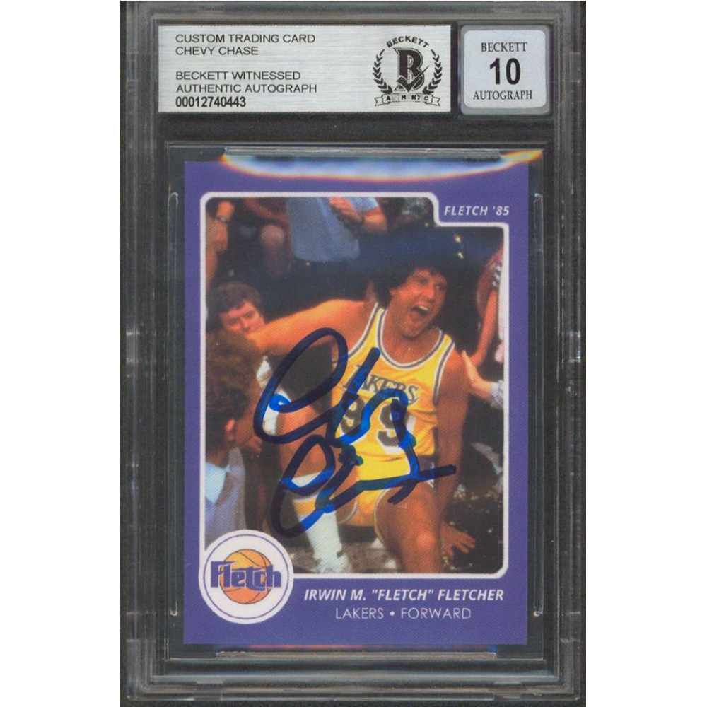 Chevy Chase Signed "Fletch" Custom Trading Card (BGS | Autograph Graded ...