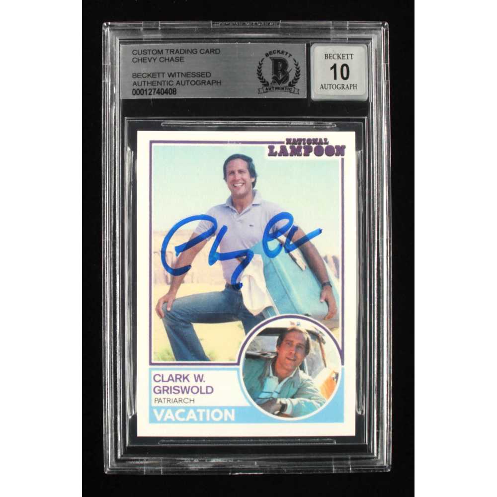 Chevy Chase Signed "National Lampoon's Vacation" Custom Trading Card ...