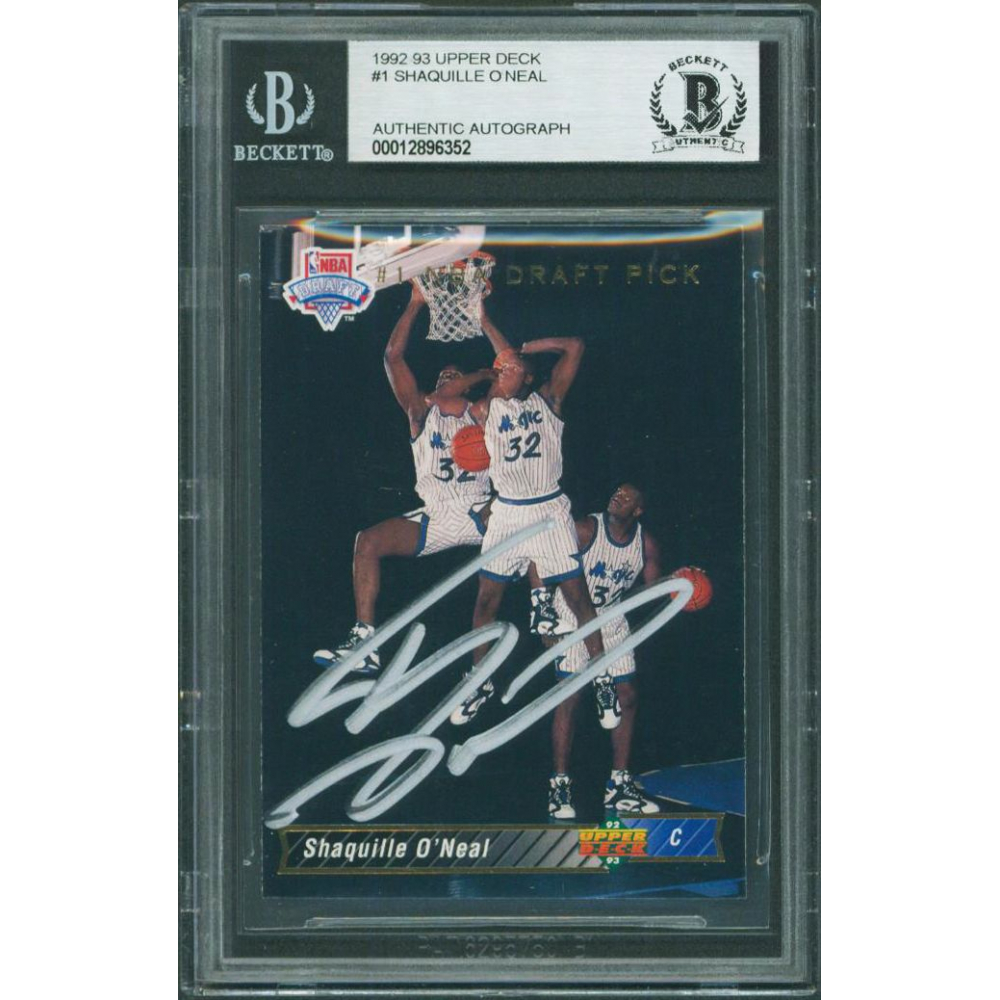 Shaquille O'Neal Signed 1992-93 Upper Deck #1 SP RC / NBA First Draft ...