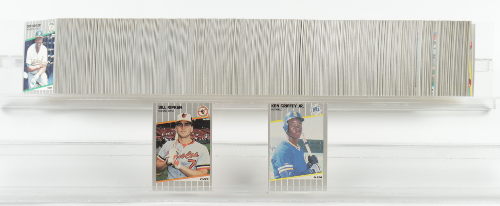 1989 Fleer Complete Set Of (660) Baseball Cards With #548 Ken Griffey