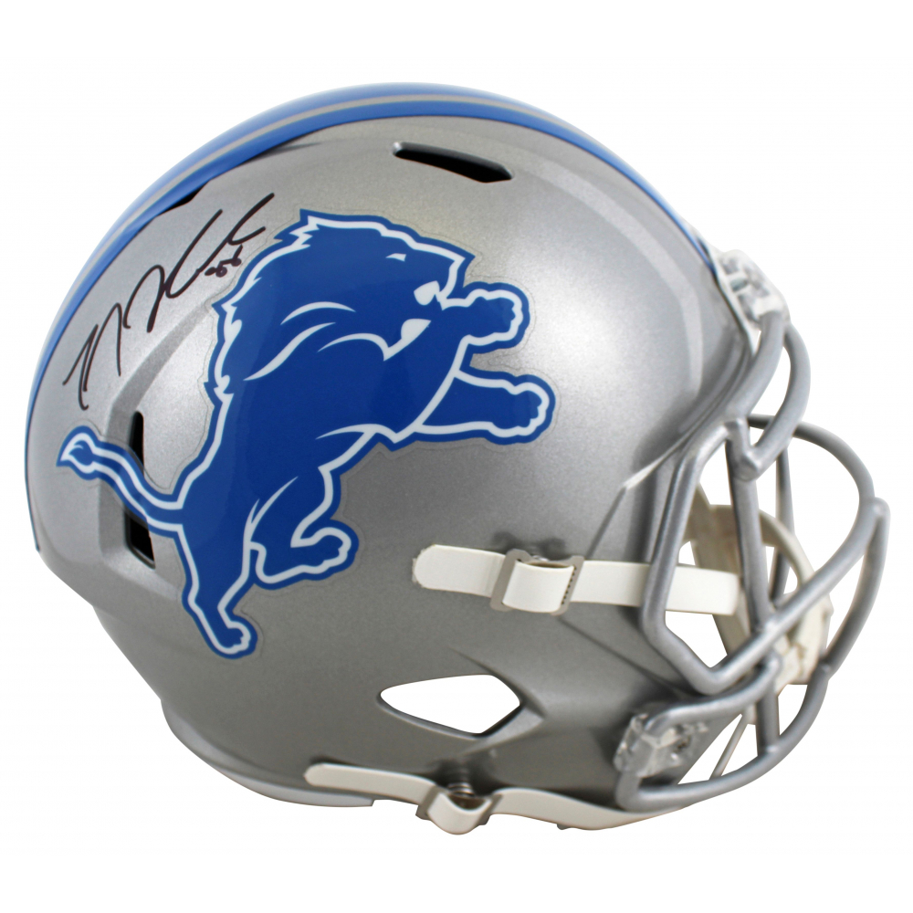 T J Hockenson Signed Lions Full Size Speed Helmet Beckett