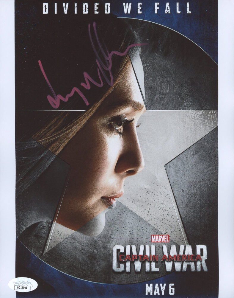 Elizabeth Olsen Signed "Captain America: Civil War" 8x10 Photo (JSA ...