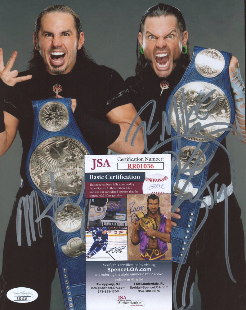 Matt Hardy & Jeff Hardy Signed WWE 8x10 Photo (JSA COA) | Pristine Auction