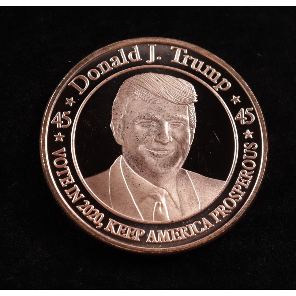 1 oz. AVDP .999 Fine Copper Donald Trump Bullion Round | Pristine Auction