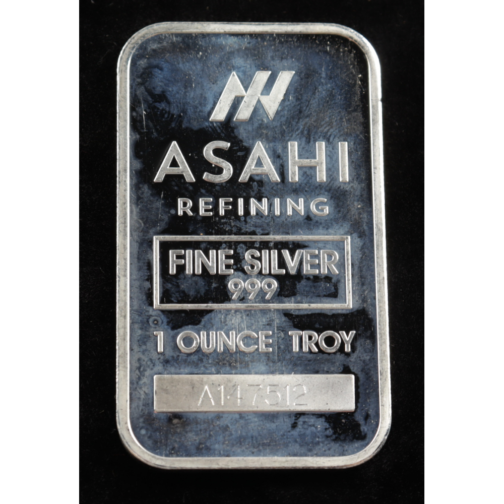 1 Oz .999 Fine Silver Asahi Refining Bullion Bar | Pristine Auction