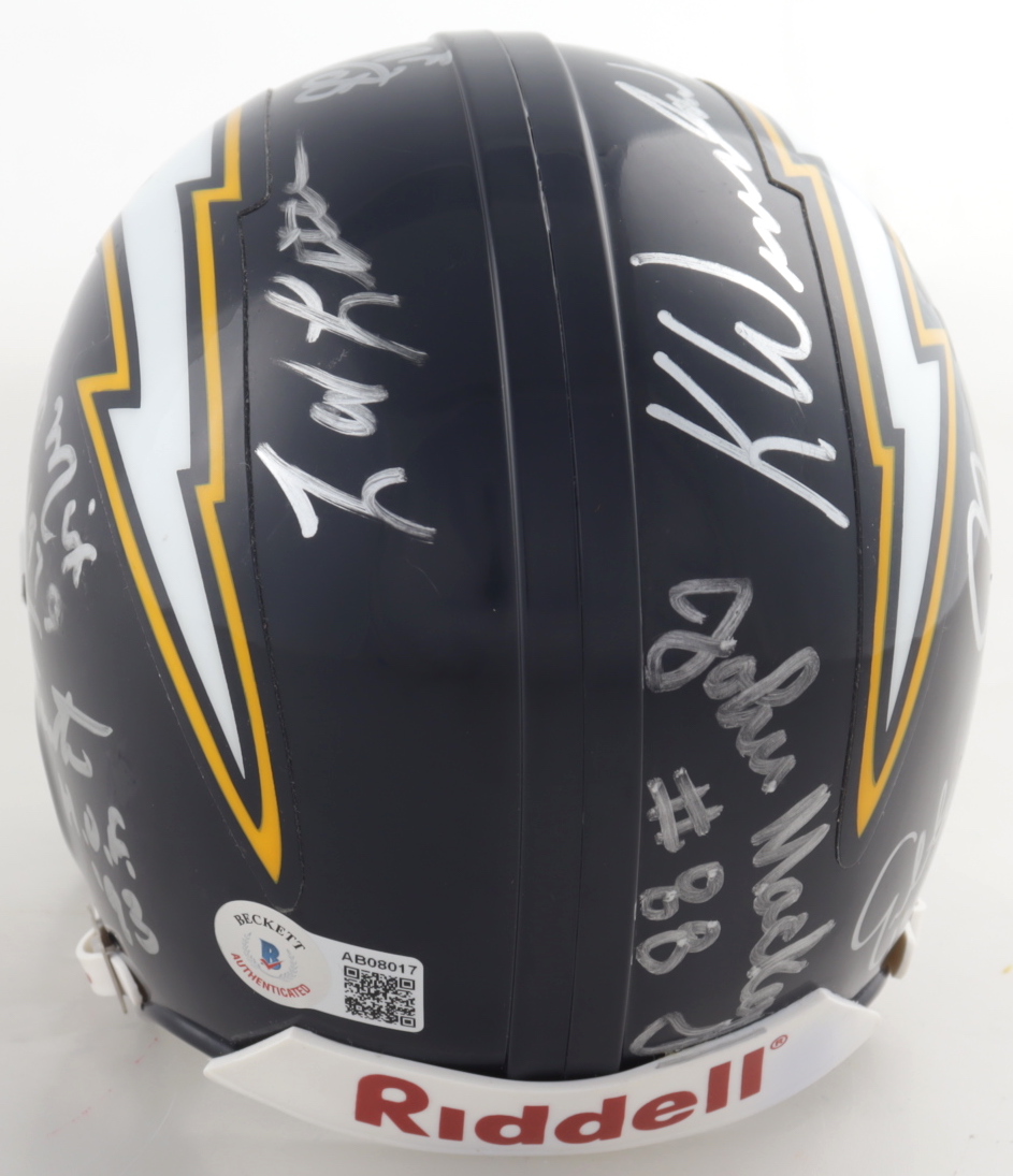 Chargers Mini Helmet Signed By (8) Dan Fouts, Ron Mix, Larry Little ...