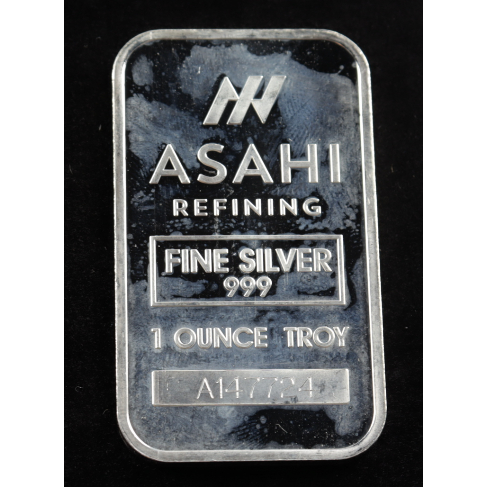 1 Oz .999 Fine Silver Asahi Refining Bullion Bar | Pristine Auction