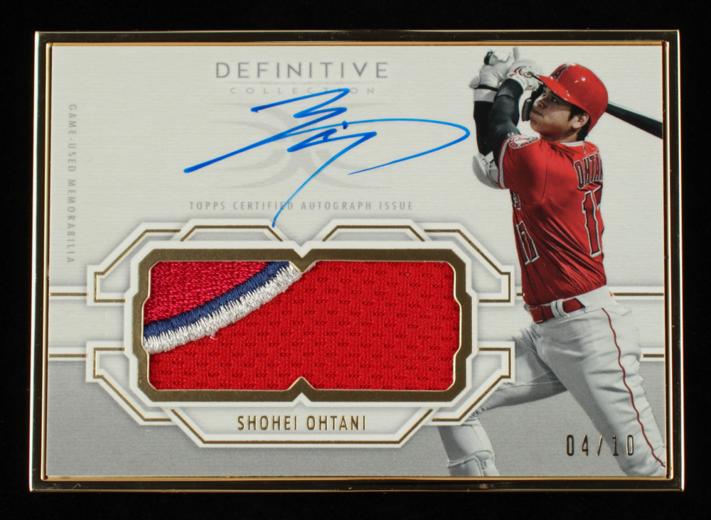 Shohei Ohtani 2020 Topps Definitive Collection Framed Autograph Patches ...