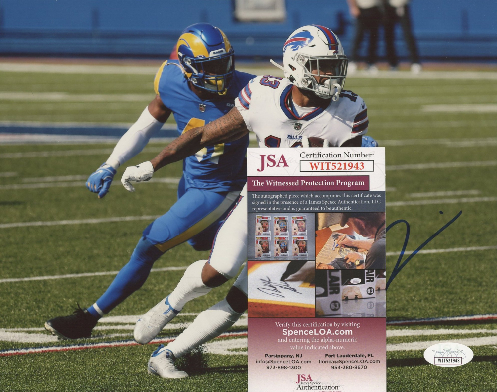 Gabriel Davis Signed Bills 8x10 Photo (JSA COA) | Pristine Auction