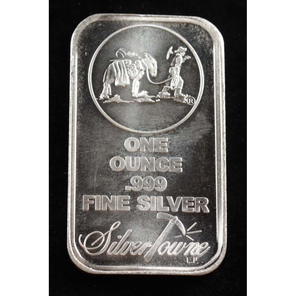 1 Ounce .999 Fine Silver SilverTowne Bullion Bar | Pristine Auction