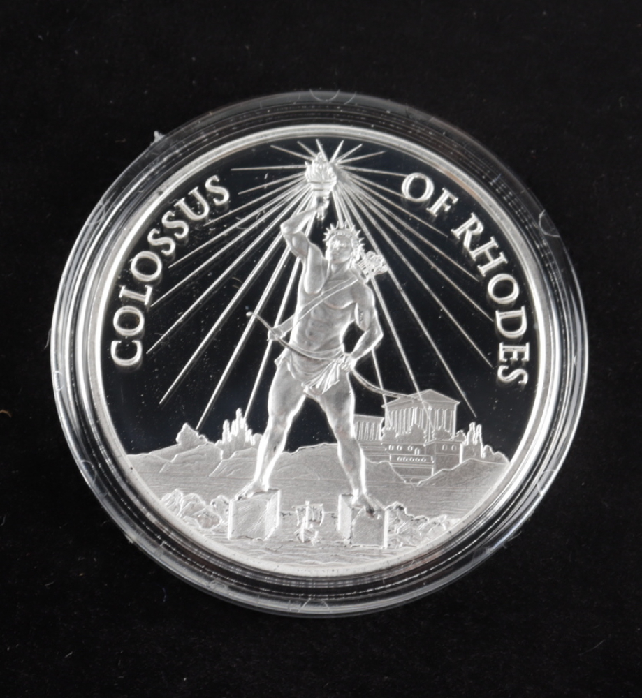 Wonders $1 One Drachma Colossus of Rhodes Silver Coin with Original ...