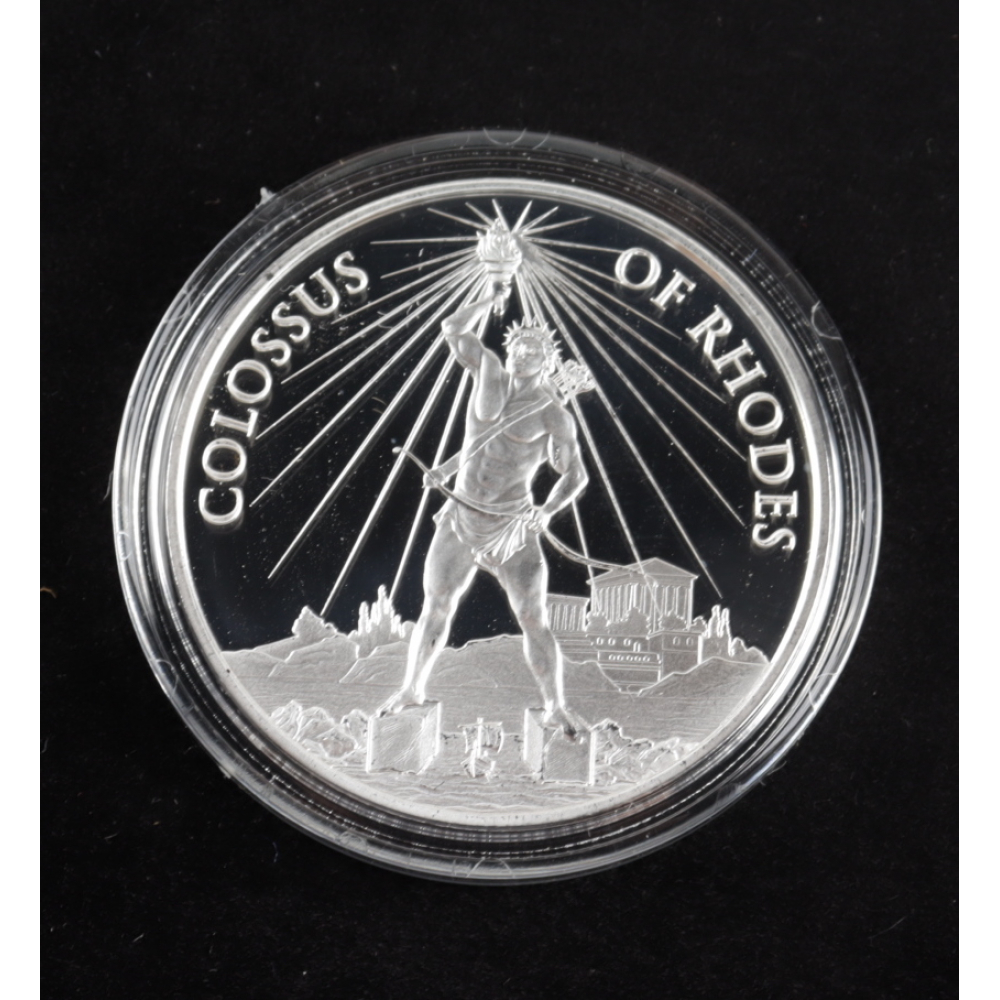 Wonders $1 One Drachma Colossus of Rhodes Silver Coin with Original ...
