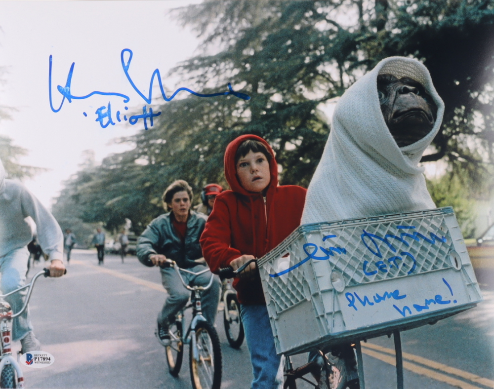 Matthew De Meritt & Henry Thomas Signed "E.T. the Extra-Terrestrial ...
