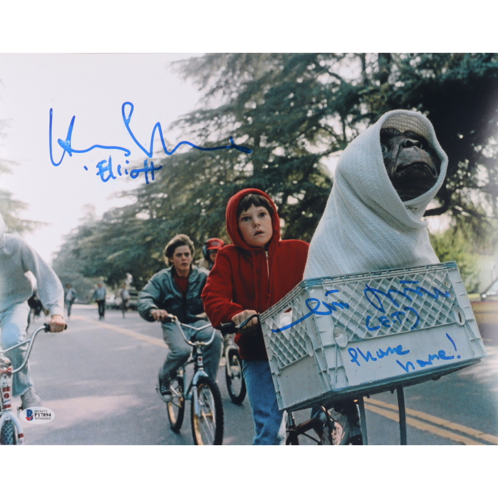 Matthew De Meritt & Henry Thomas Signed "E.T. the Extra-Terrestrial ...