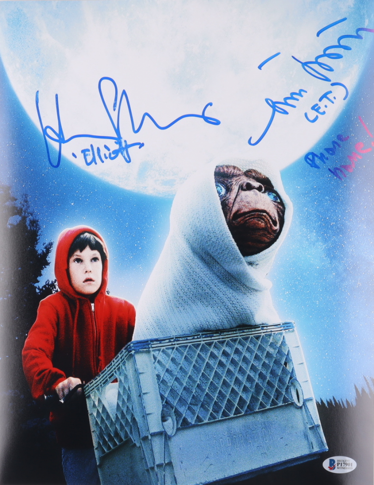 Matthew De Meritt & Henry Thomas Signed "E.T. the Extra-Terrestrial ...